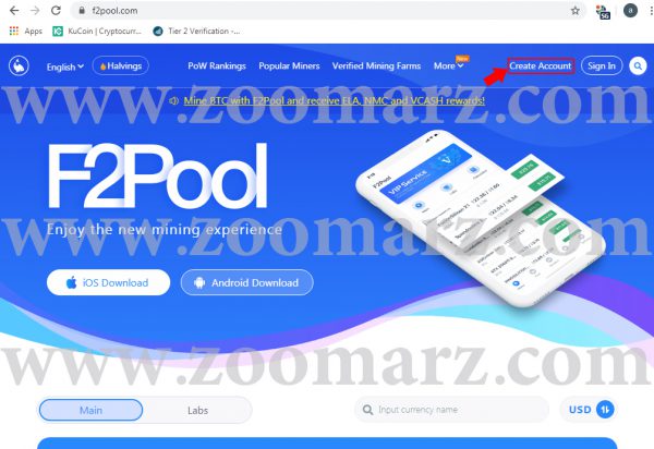 استخر F2pool | آموزش استخر F2pool - آموزش اتصال به استخر f2pool | زوم ارز